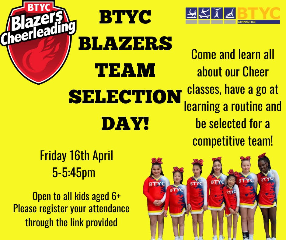 cheer selection day - BTYC Gymnastics