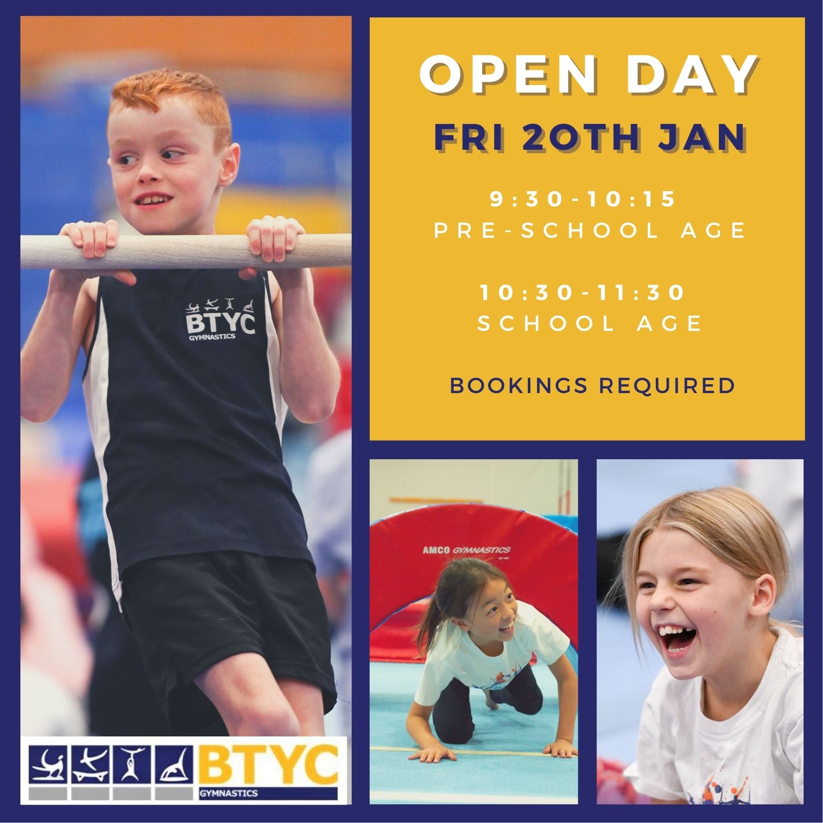Open Day Flyer - BTYC Gymnastics